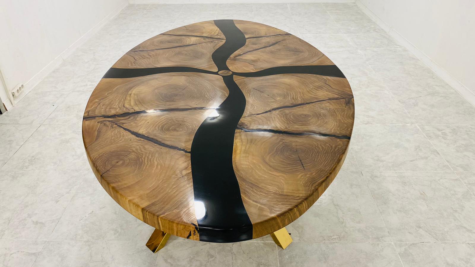 Roundish – Oblong River Cross Roads– Epoxy Table- Coffee Table – Dining ...