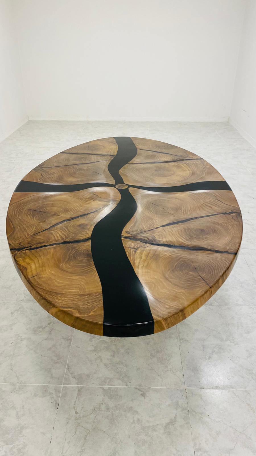 Roundish – Oblong River Cross Roads– Epoxy Table- Coffee Table – Dining ...