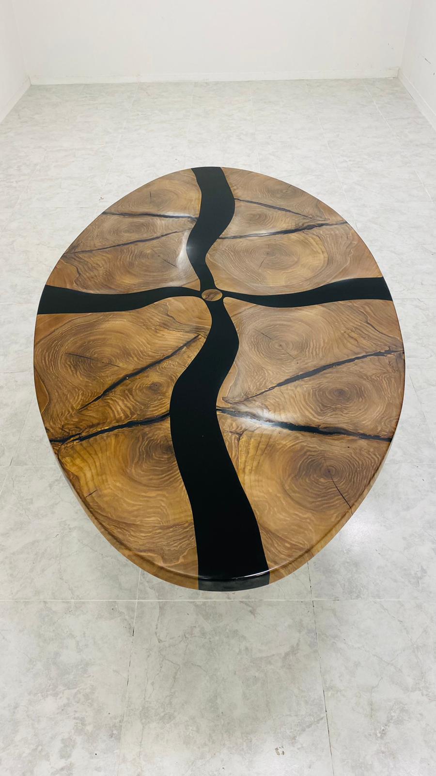 Roundish – Oblong River Cross Roads– Epoxy Table- Coffee Table – Dining ...